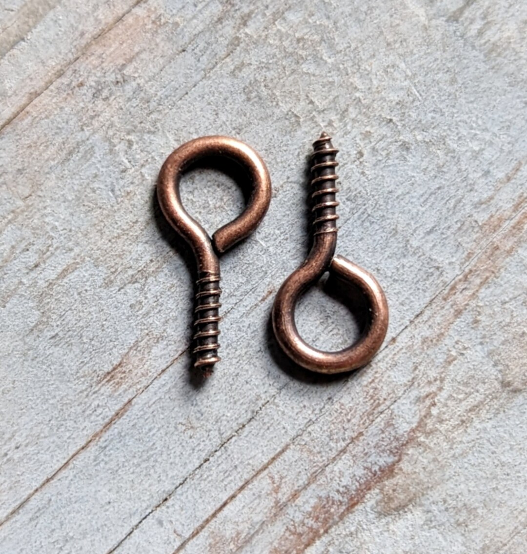 Eye Pins Screws 10 Loop Hook Hoop Craft Supply Bulk Lot Set Copper ...