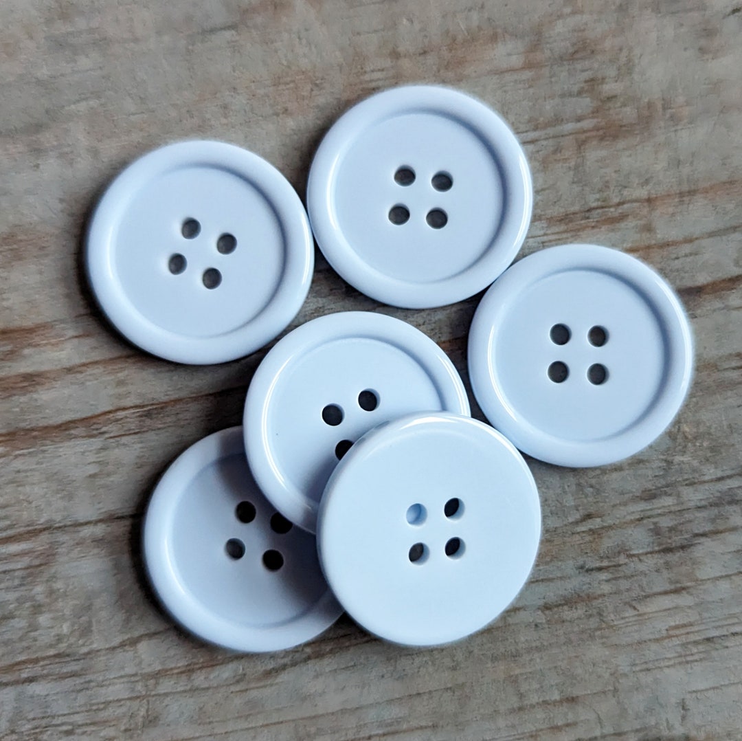 Light Sky Blue Buttons 20 Large 1 Inch 27mm Resin 4 Holes Bulk Set - Etsy