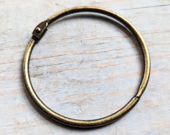1 Large Ring 3 Inch Rustic Antiqued Bronze Jailer Key Holder Craft ...