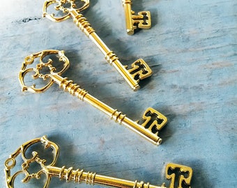 Gold Skeleton Key | Etsy