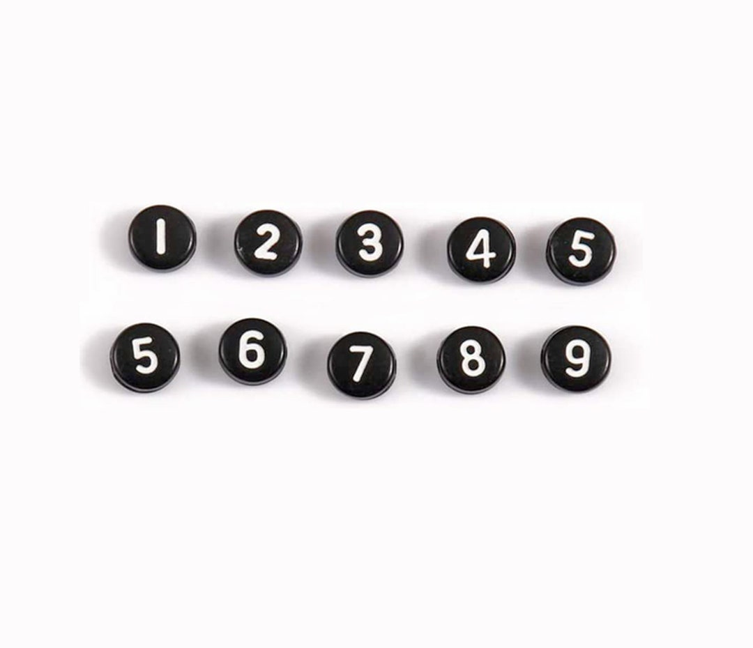 Number Beads You Choose 16 Digits Custom Set Black and White - Etsy