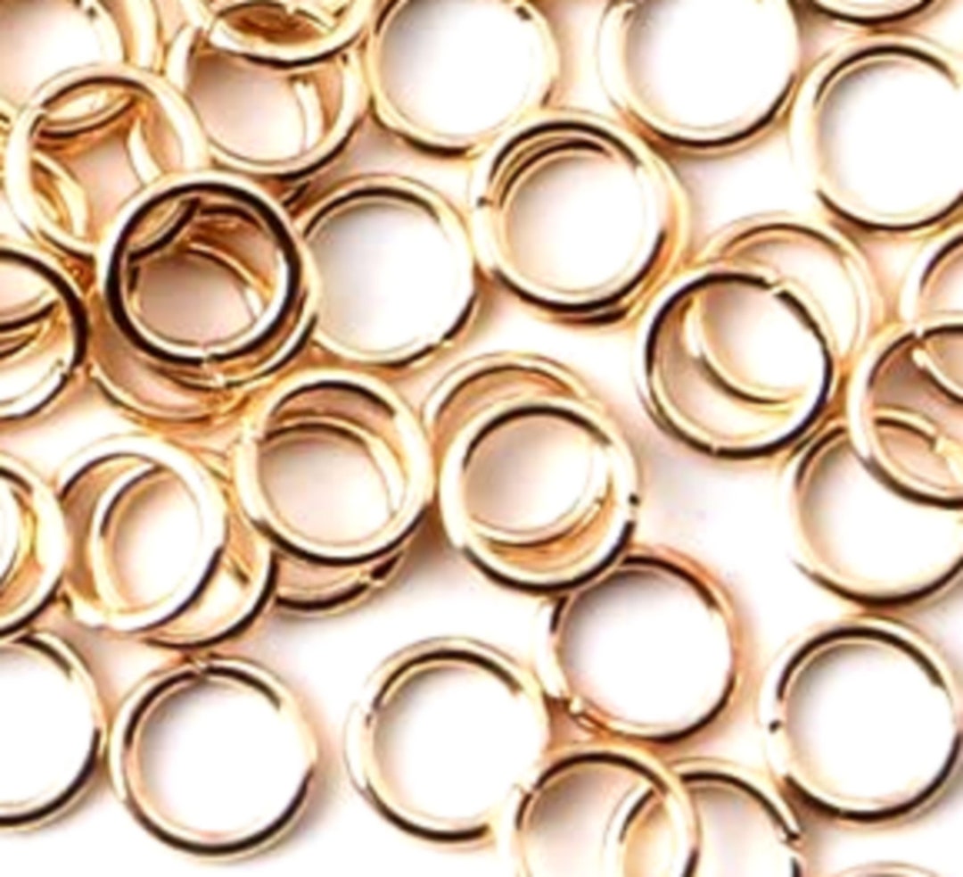 Jump Rings Gold Color Jump Rings 6mm Iron Saw Cut Ring Connectors ...