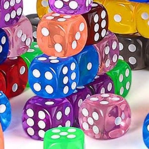 Multicolor Dice With White Pips 10 Die 10 Different Assorted - Etsy