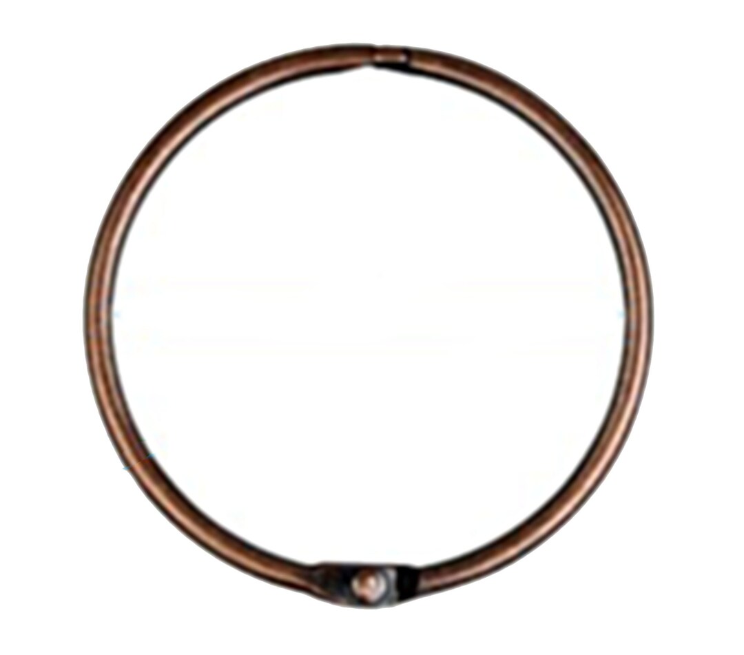 1 Large Ring 2 Inch Rustic Antiqued Copper Jailer Key Holder Craft ...