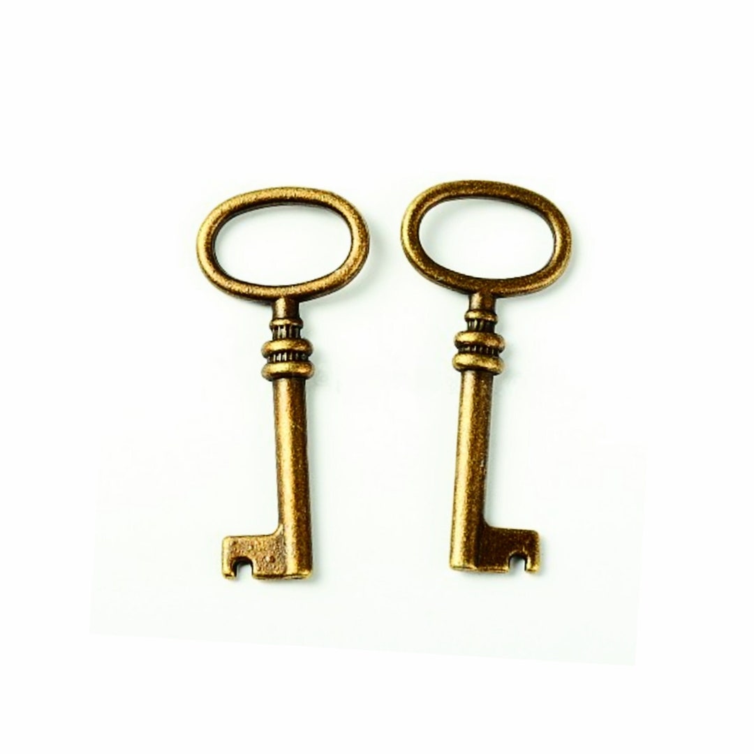 Bulk Skeleton Keys Bulk 100 Rustic Antiqued Bronze Vintage Style ...