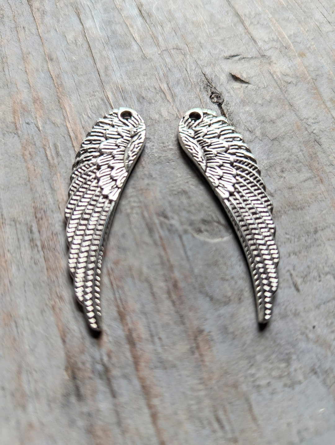 Bulk Large Angel Wing Pendants 100 Antiqued Silver 2 Inch Wing Charms ...