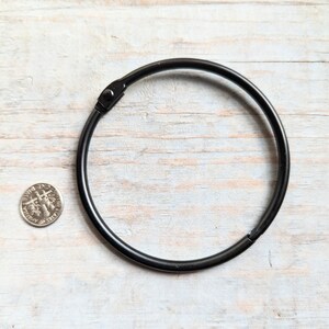 1 Large Ring 3 Inch Rustic Black Jailer Key Holder Craft Supply Extra ...