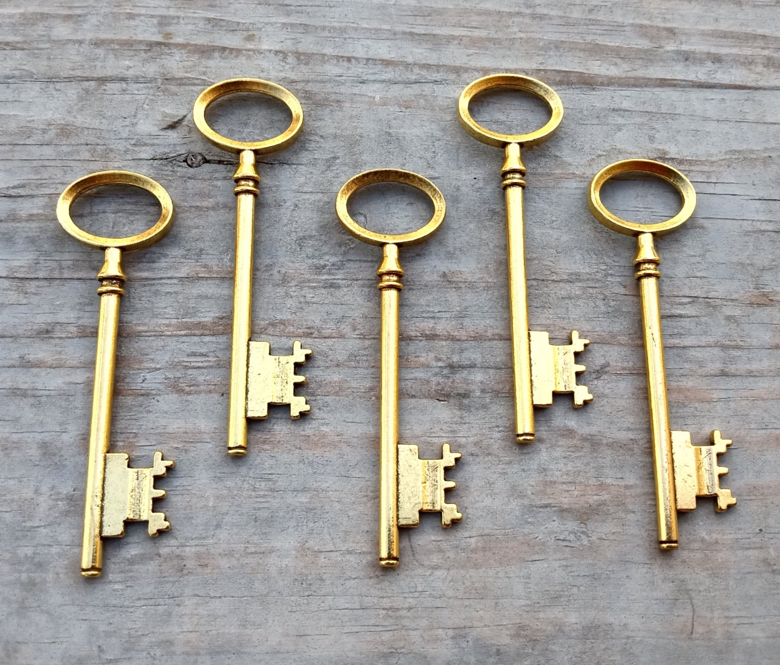 Bulk Large Skeleton Keys Bulk 50 Rustic Gold Steampunk Vintage - Etsy