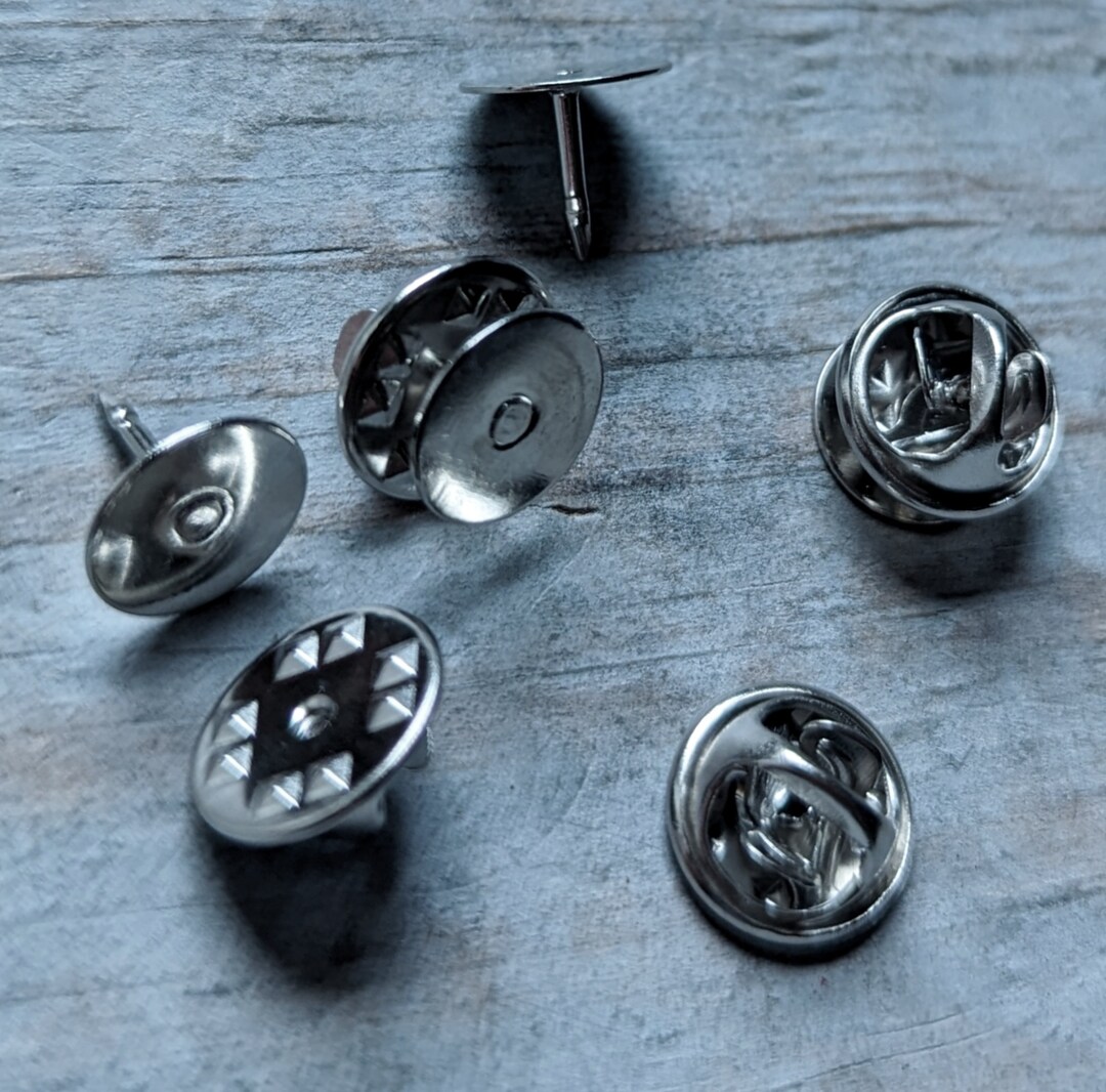 Lapel Pin Blanks 4 Sets 10mm Head With Matching Butterfly Clutch Backs ...