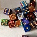 Multicolor Dice With Two Tone Marbled Design 10 Die 10 Different Mixed ...