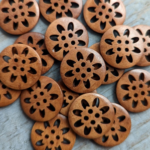 1 Inch Wood Button - Etsy