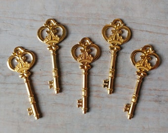 Gold Skeleton Key | Etsy