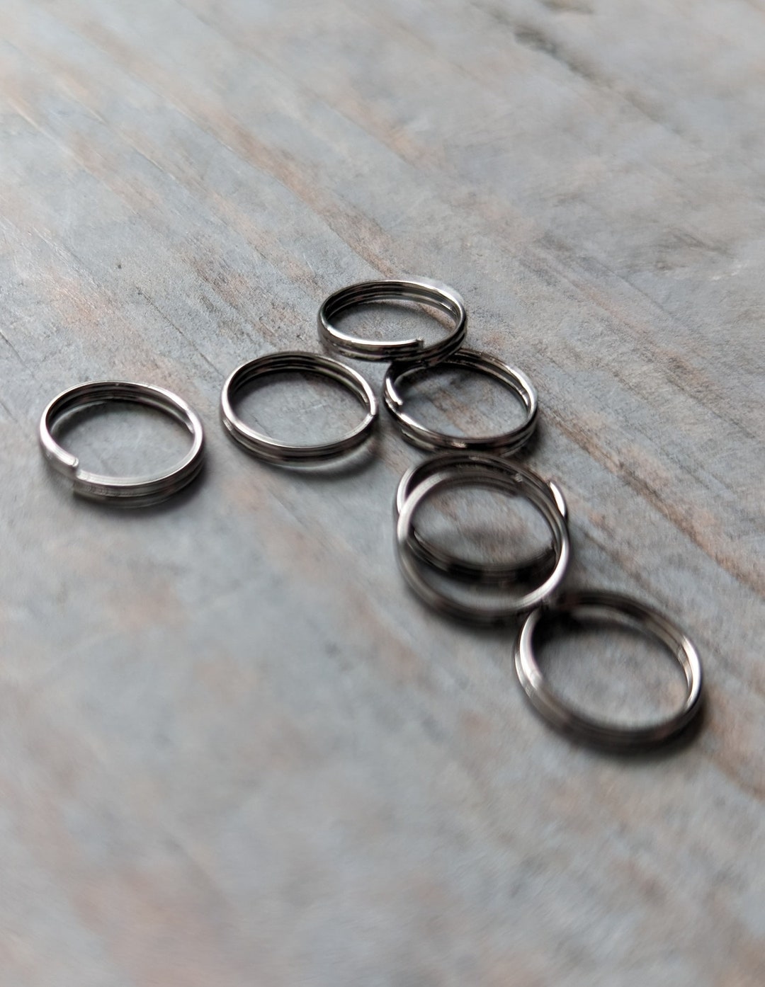 Split Rings 20 Small 10mm Dark Silver Gunmetal Key Mini Rings ...