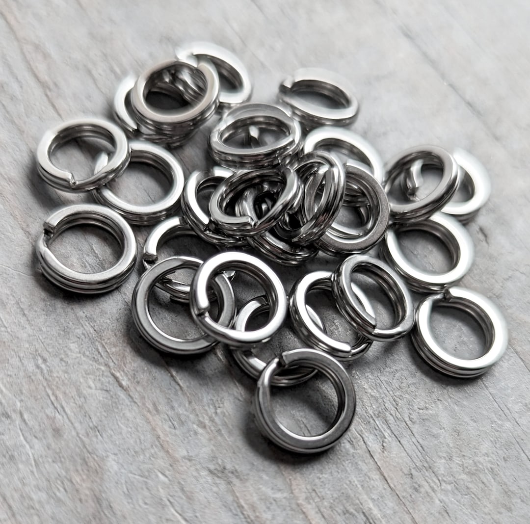 Heavy Duty Split Rings 4 Stainless Steel 8mm Small Ring Connectors ...