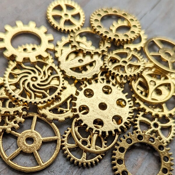 Steampunk Cogs Gears Mixed Charms - Etsy