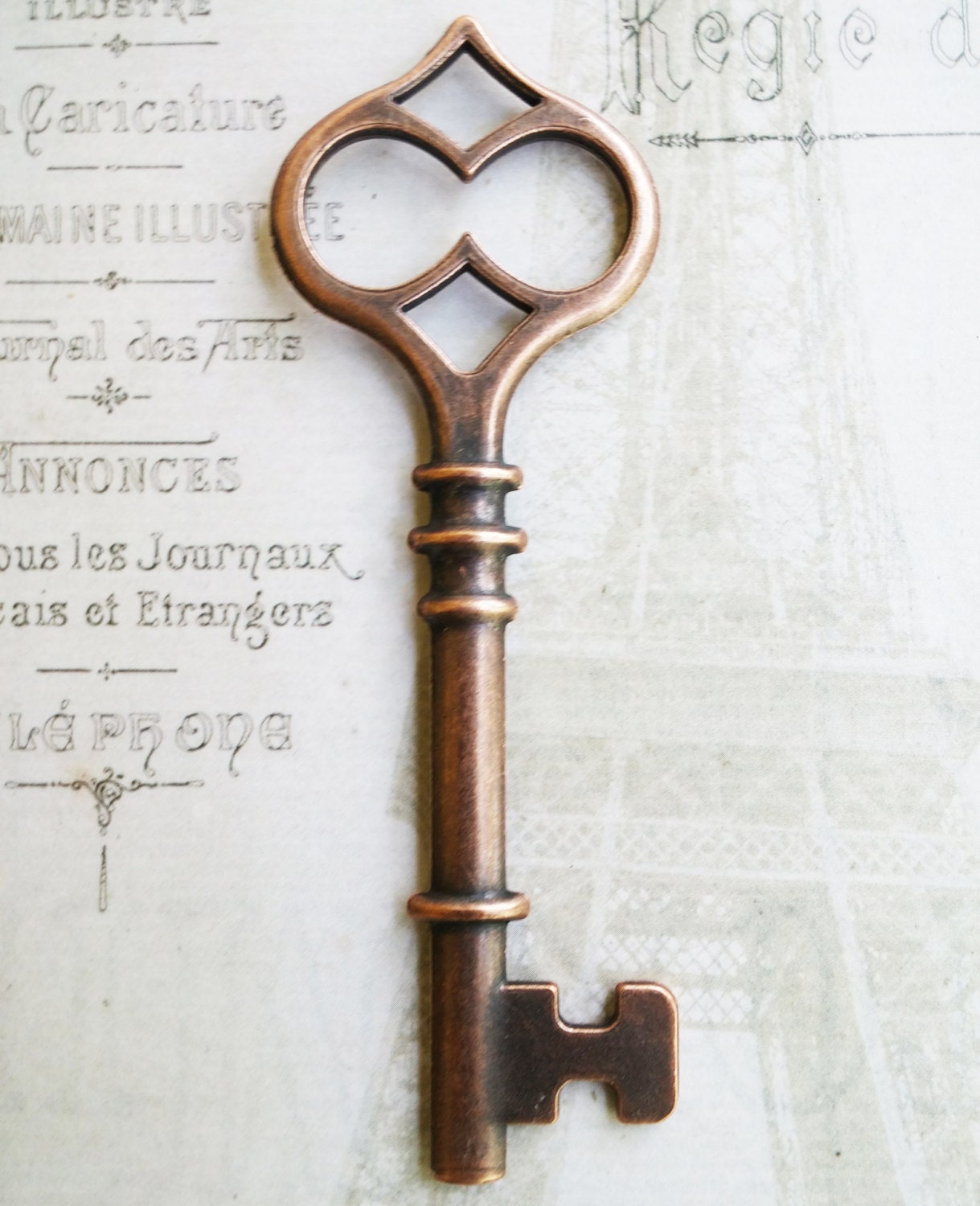 Extra Large Skeleton Key 1 Antiqued Copper 120mm/4.5 Inch 1 - Etsy