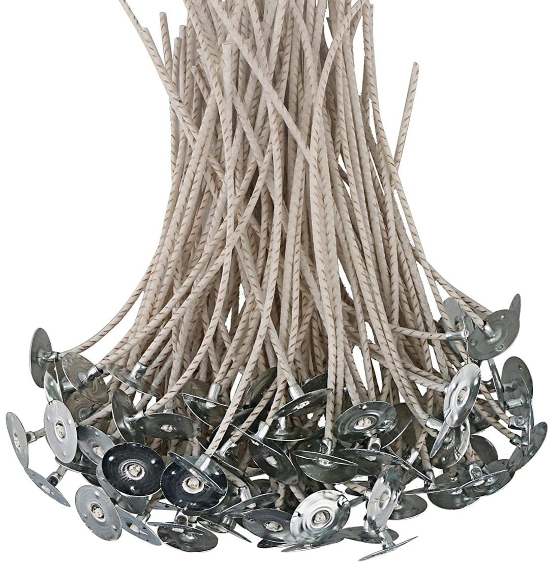 4 Candle Wicks 3mm Thick Paper and Cotton With Soy Wax Evenly Coated ...