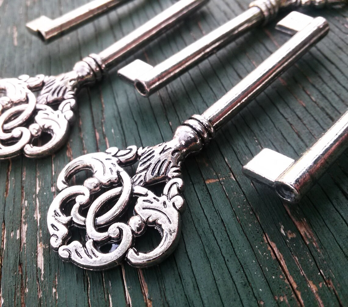 Large Skeleton Keys Bulk Steampunk Big 3.5 Inch Antiqued | Etsy