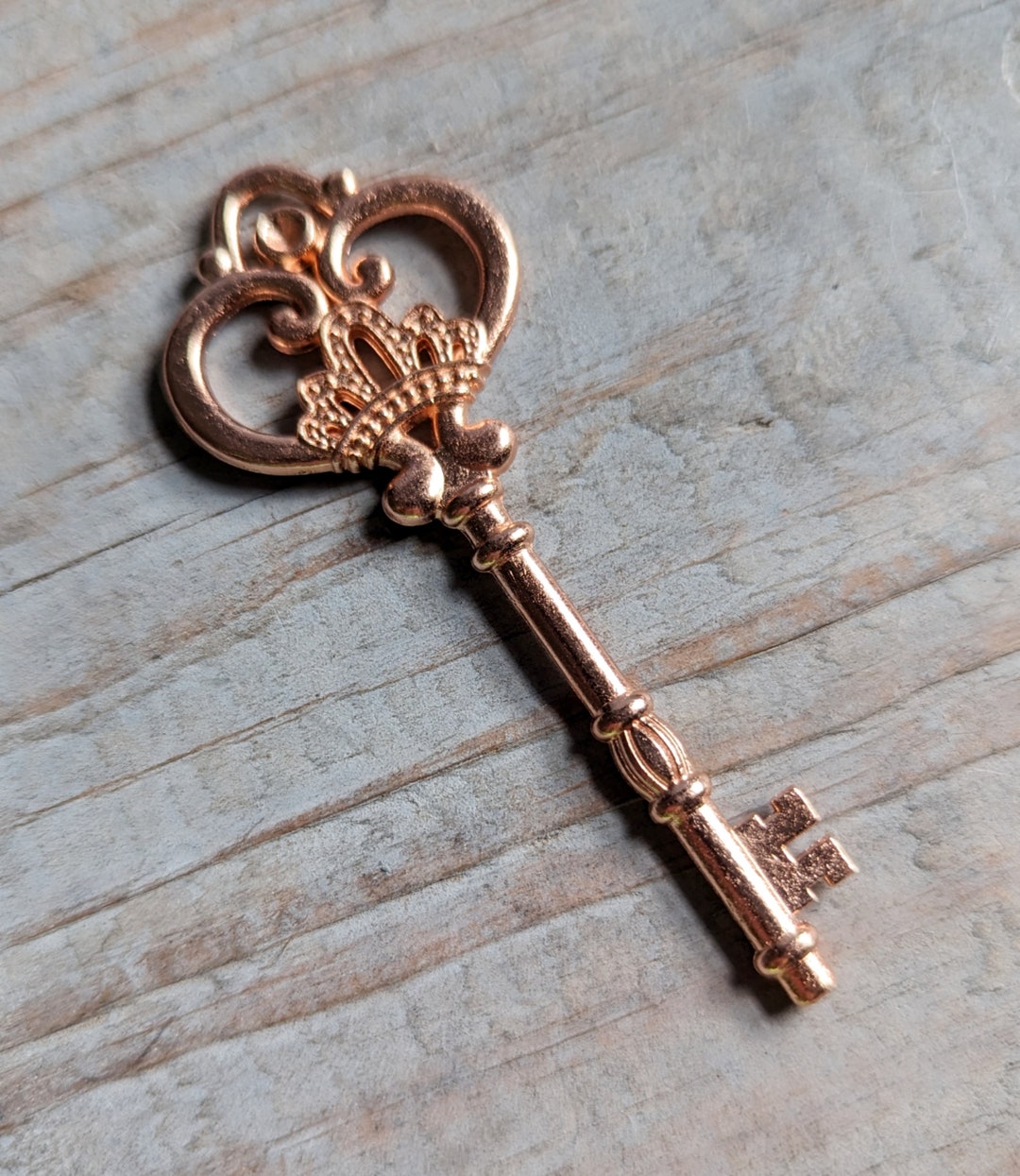 Large Skeleton Key 1 Rose Gold Key Ornate Steampunk Vintage Victorian ...