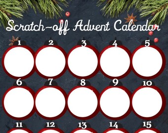Christmas Scratch Calendar - Etsy