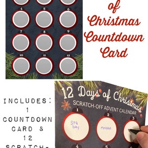 DIY Advent Calendar, Scratch off Advent Calendar, Fill in Advent ...