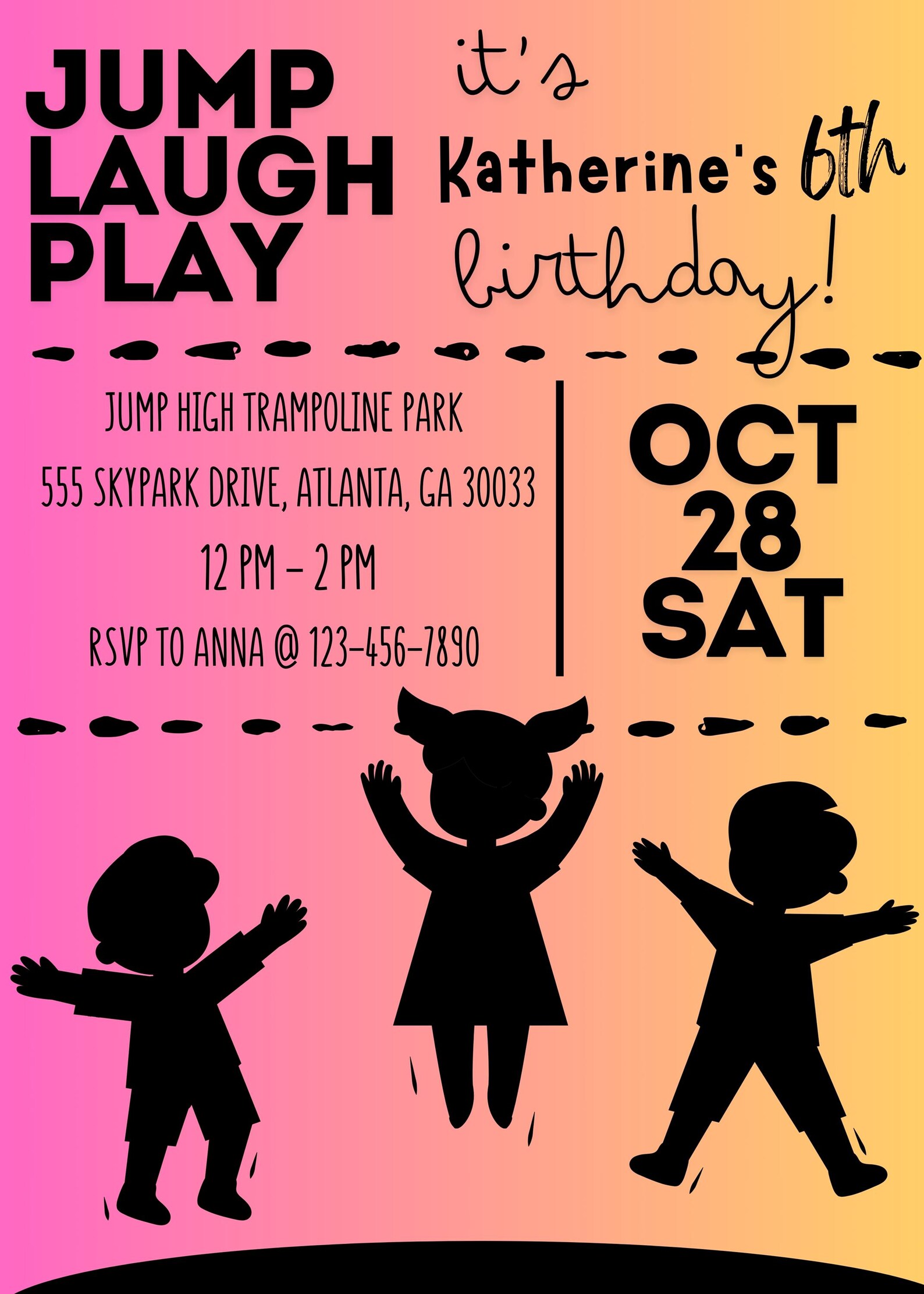 Editable Jump Birthday Party Invitation Jump Bounce House Inflatables ...