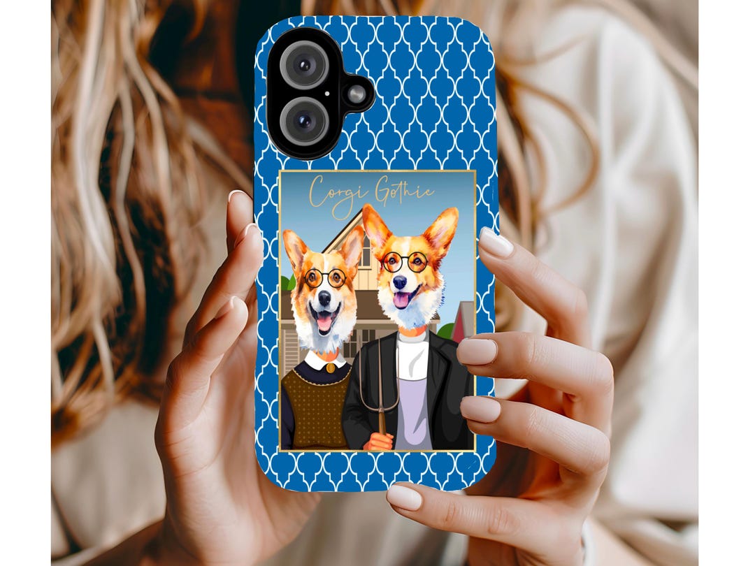 Corgi Gothic Masterpiece With a Twist Tough iPhone Case, Corgi Mom Cell ...