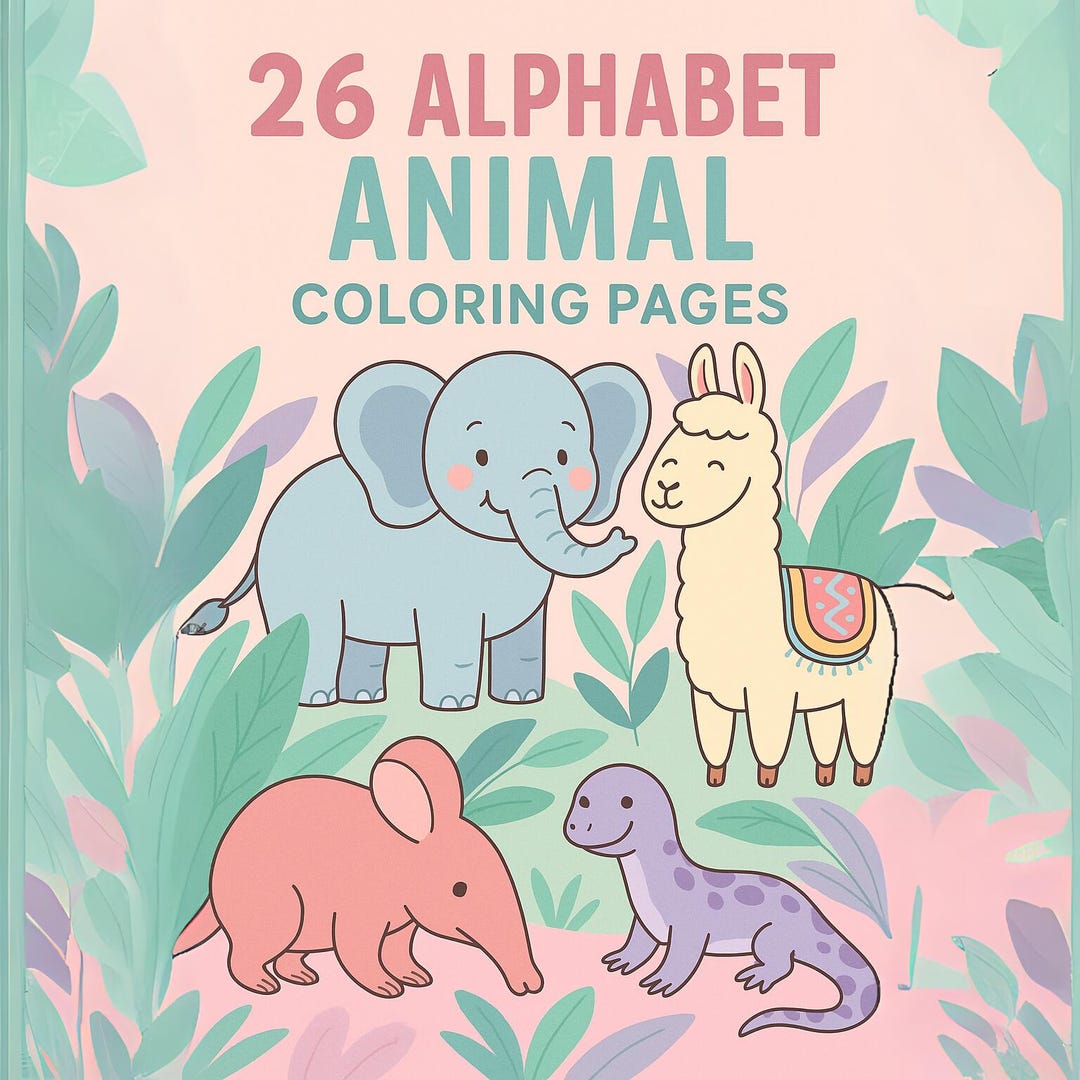 26 Alphabet Animal Coloring Pages – A to Z Letter Learning for Kids ...