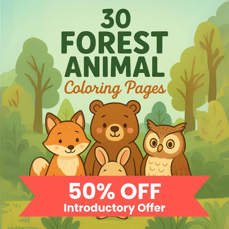 30 Woodland Animal Coloring Pages – Printable Forest Animals for Kids ...