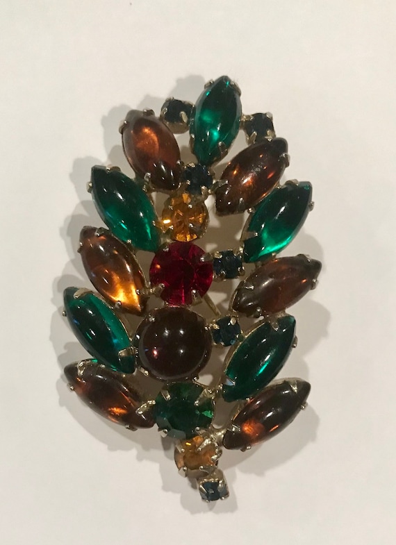 designer brooch 1950s signed - Gem