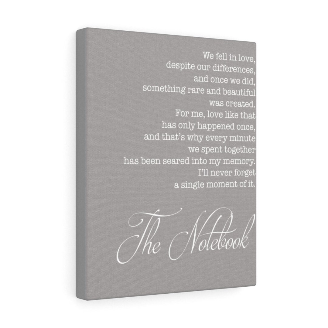 The Notebook the Notebook Wall Print Movie Quotes Romantic - Etsy