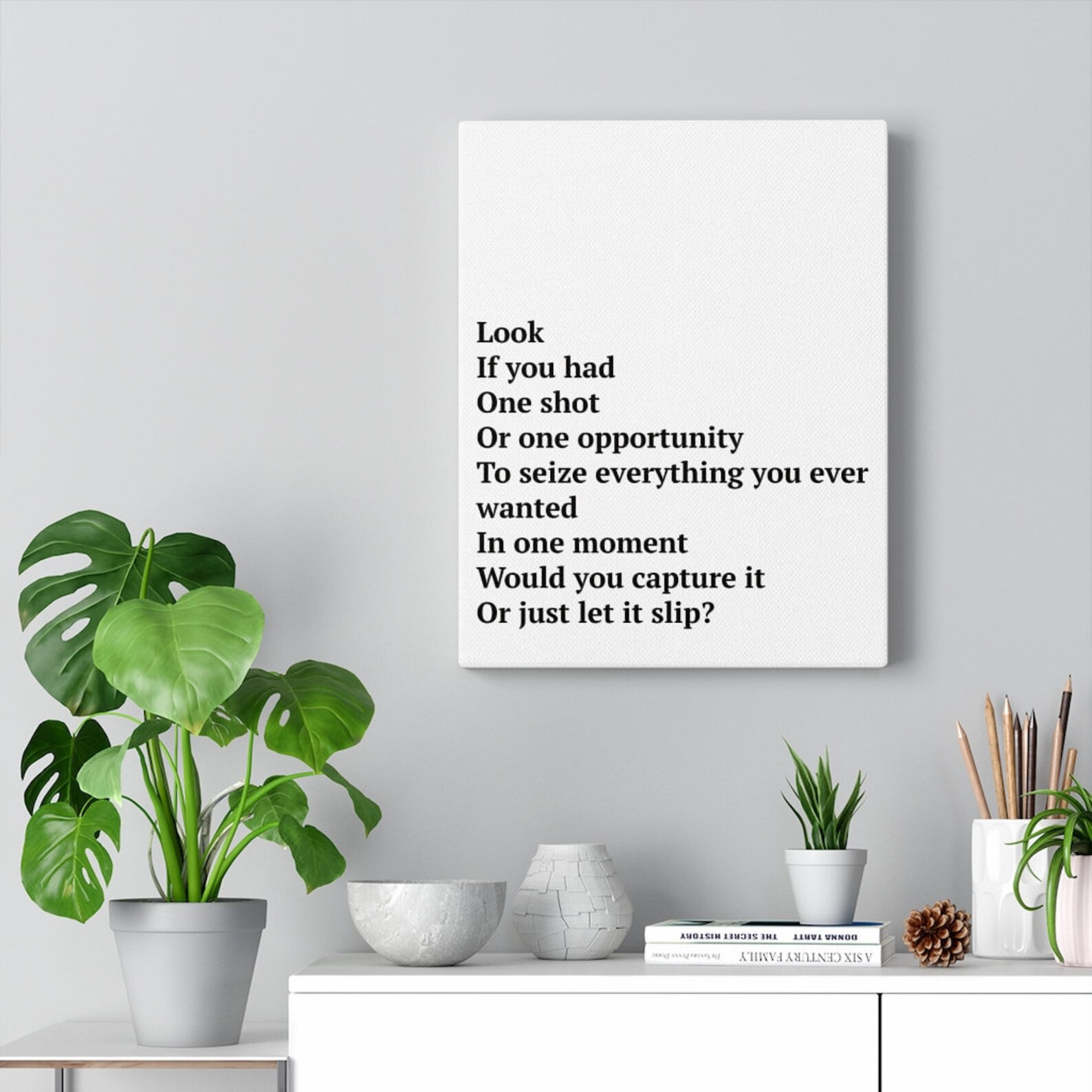 Eminem Lyrics Wall Art, Lose Yourself Eminem Canvas Gallery Wraps - Etsy