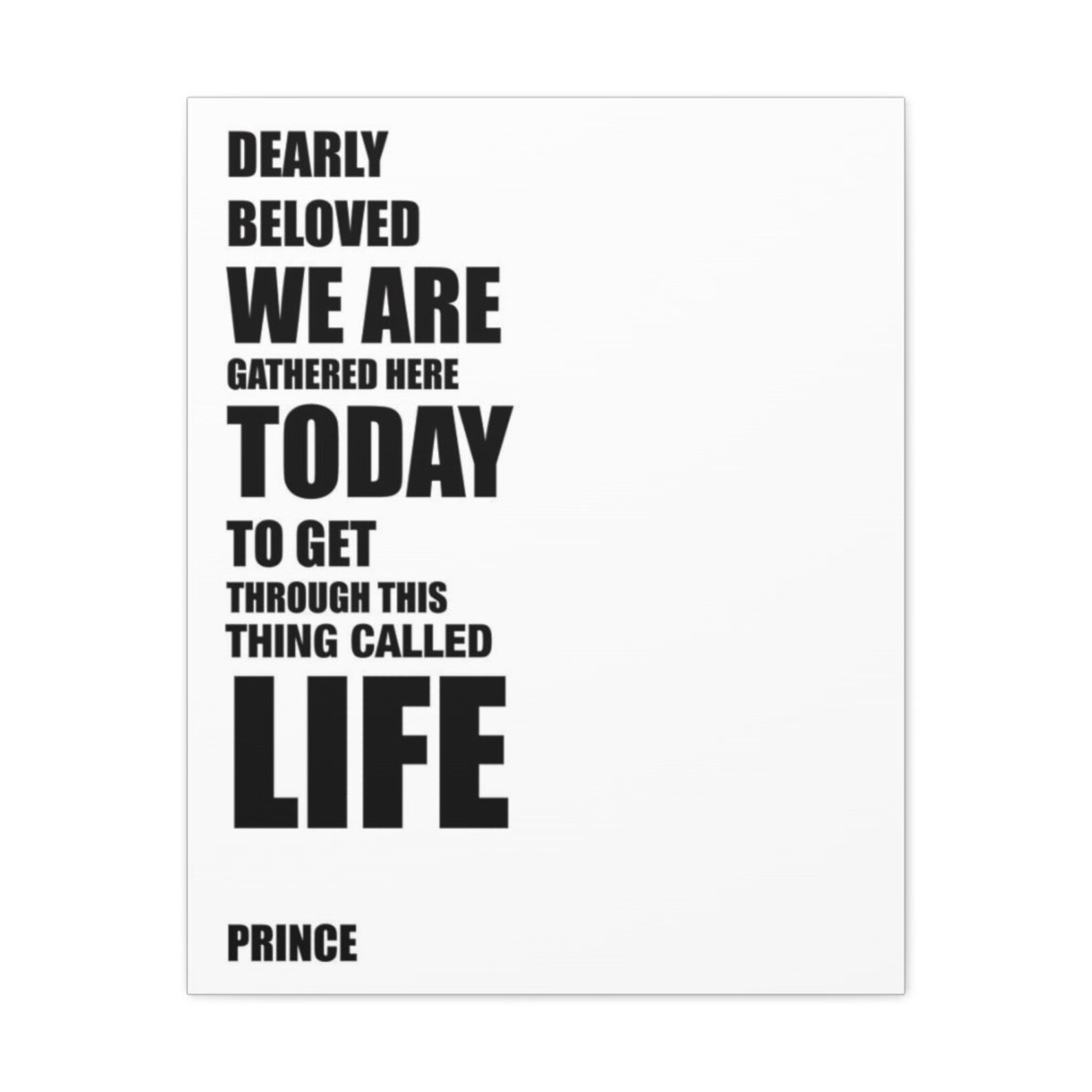 Prince Wall Art, Prince Song Lyrics, Let's Go Crazy Canvas Gallery ...