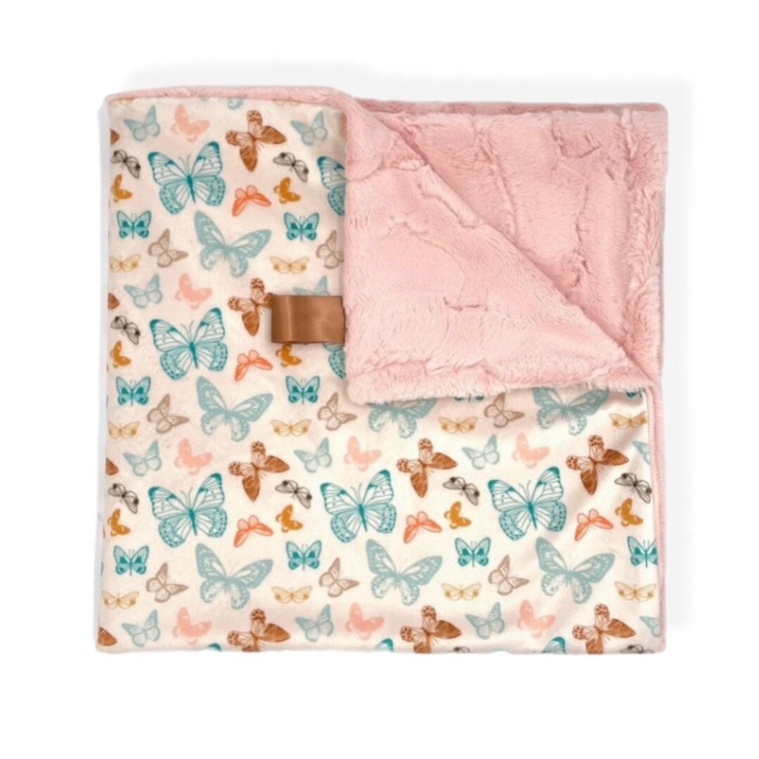 Cuddle Blanket- BOHO BUTTERFLIES- Baby Blanket- Bedding- Girl ...