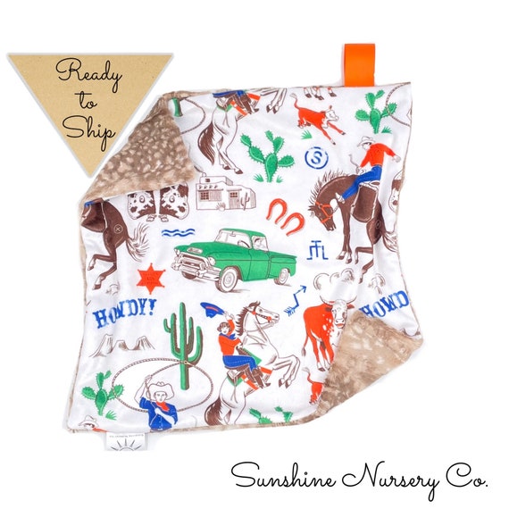 Lovey Blanket HOWDY Baby Lovey Security Blanket Baby | Etsy