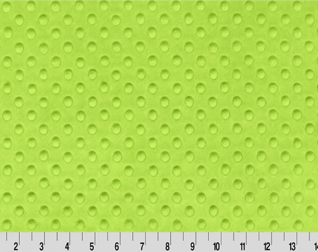 DARK LIME Cuddle Dimple- Shannon Fabrics- Minky Dot- 3mm Pile- 60in ...