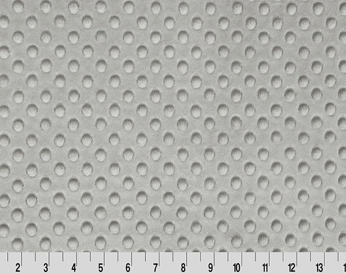 SILVER Cuddle Dimple- Shannon Fabrics- Minky Dot- 3mm Pile- 60in Wide ...