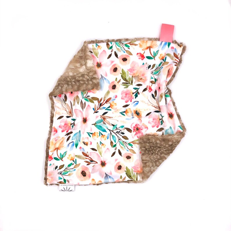 Lovey Blanket MAE FLORAL Baby Lovey Security Blanket Baby - Etsy