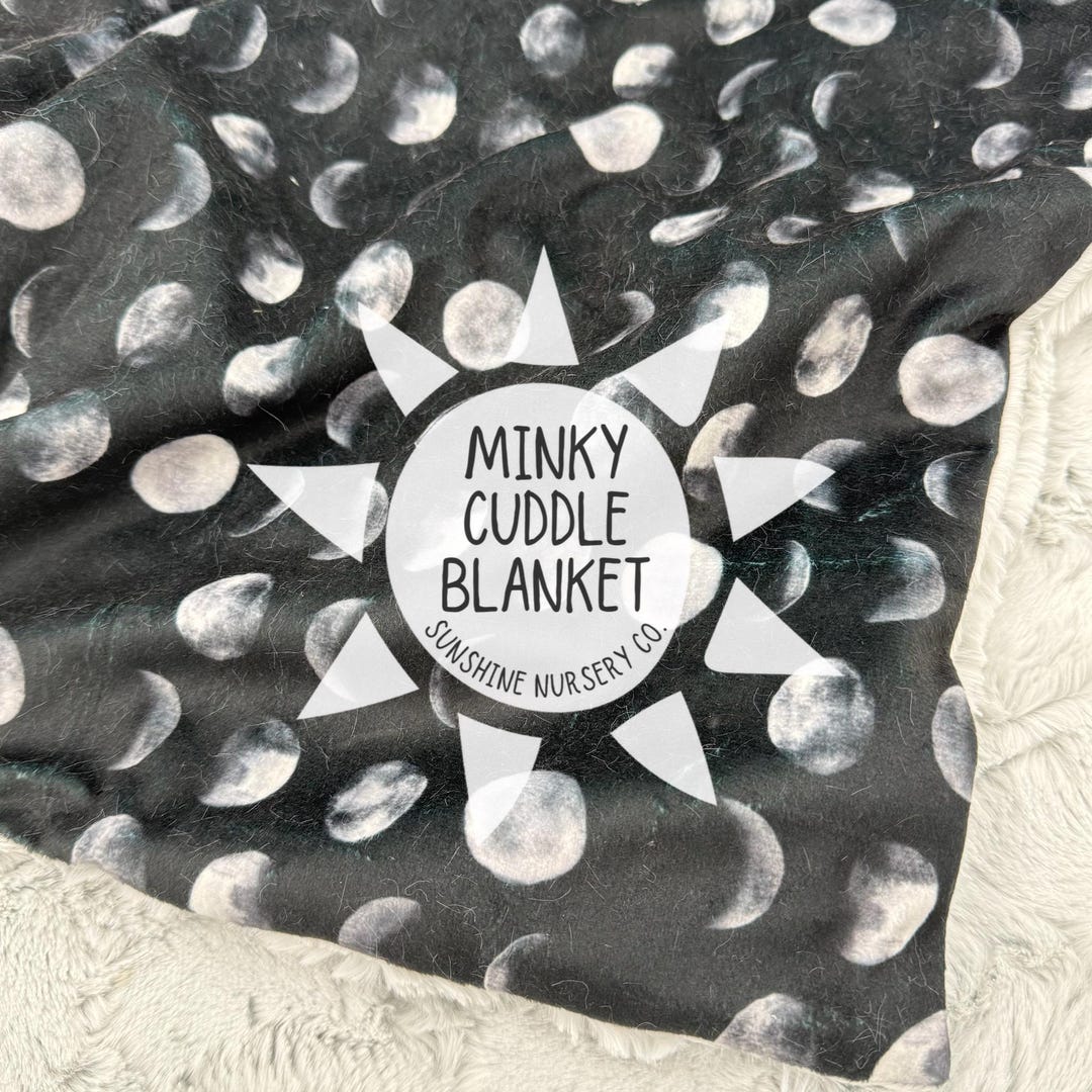 Cuddle Blanket- MOON PHASES- Baby Blanket- Moon Nursery- Boho Bedding ...