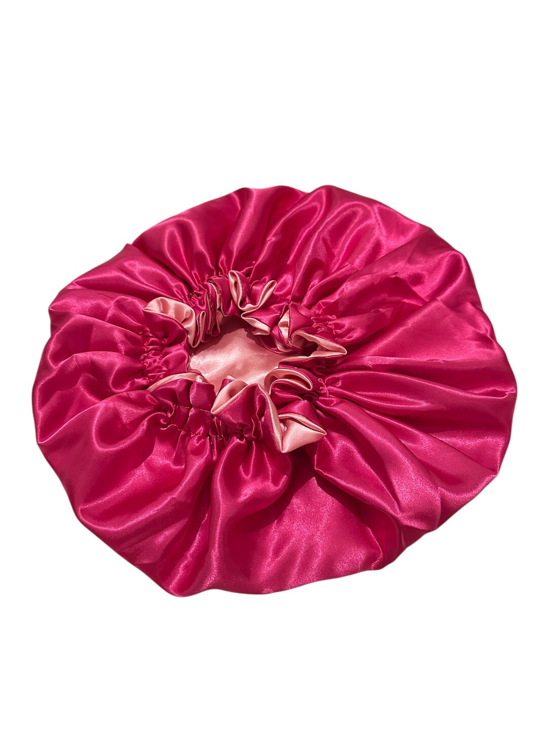 XL Pink Reversible Bonnet, Satin Bonnet, Hair Protection Bonnet ...