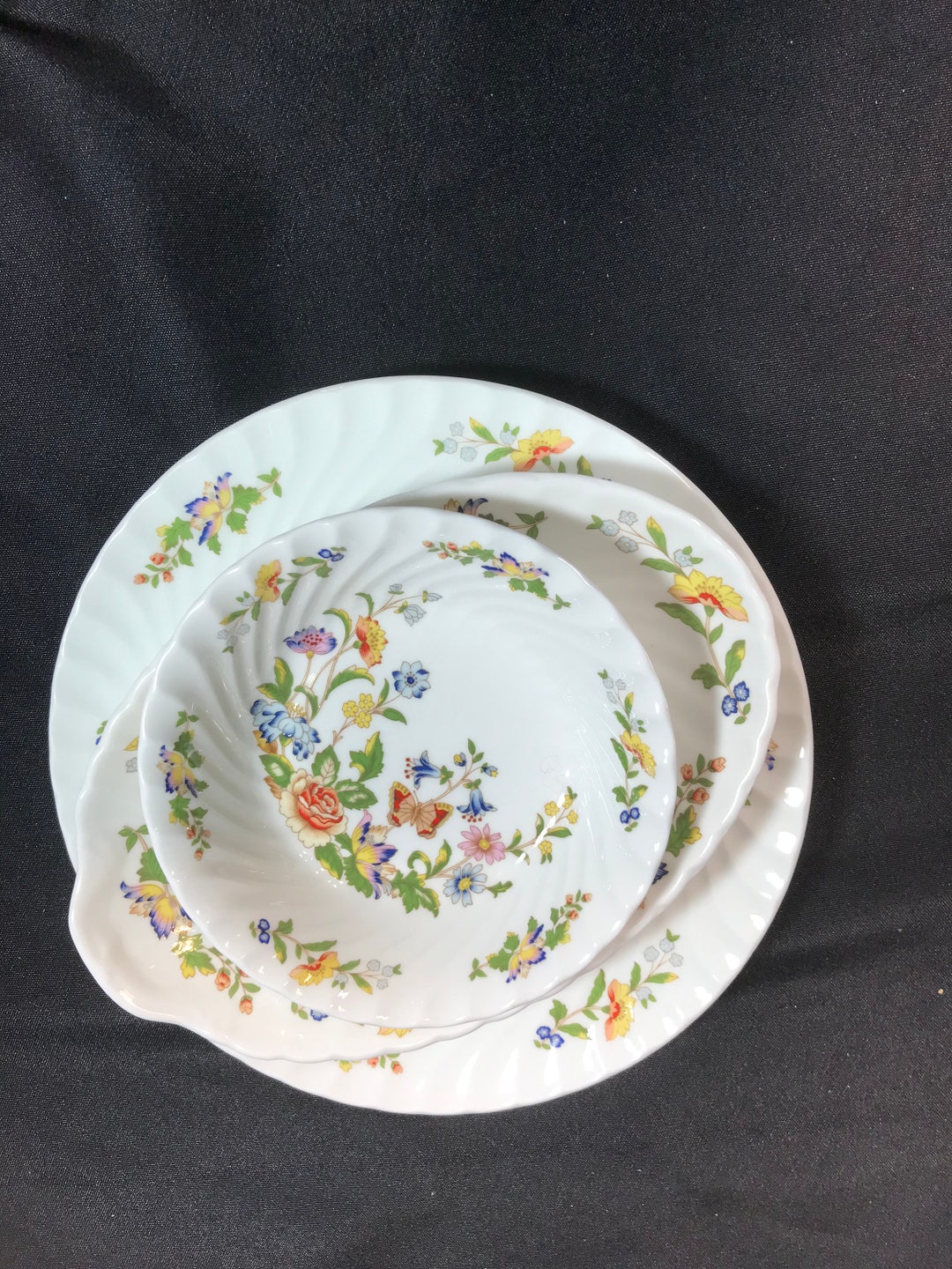 John Aynsley Cottage Garden Bone China Dinnerware / Dishes, Luncheon ...