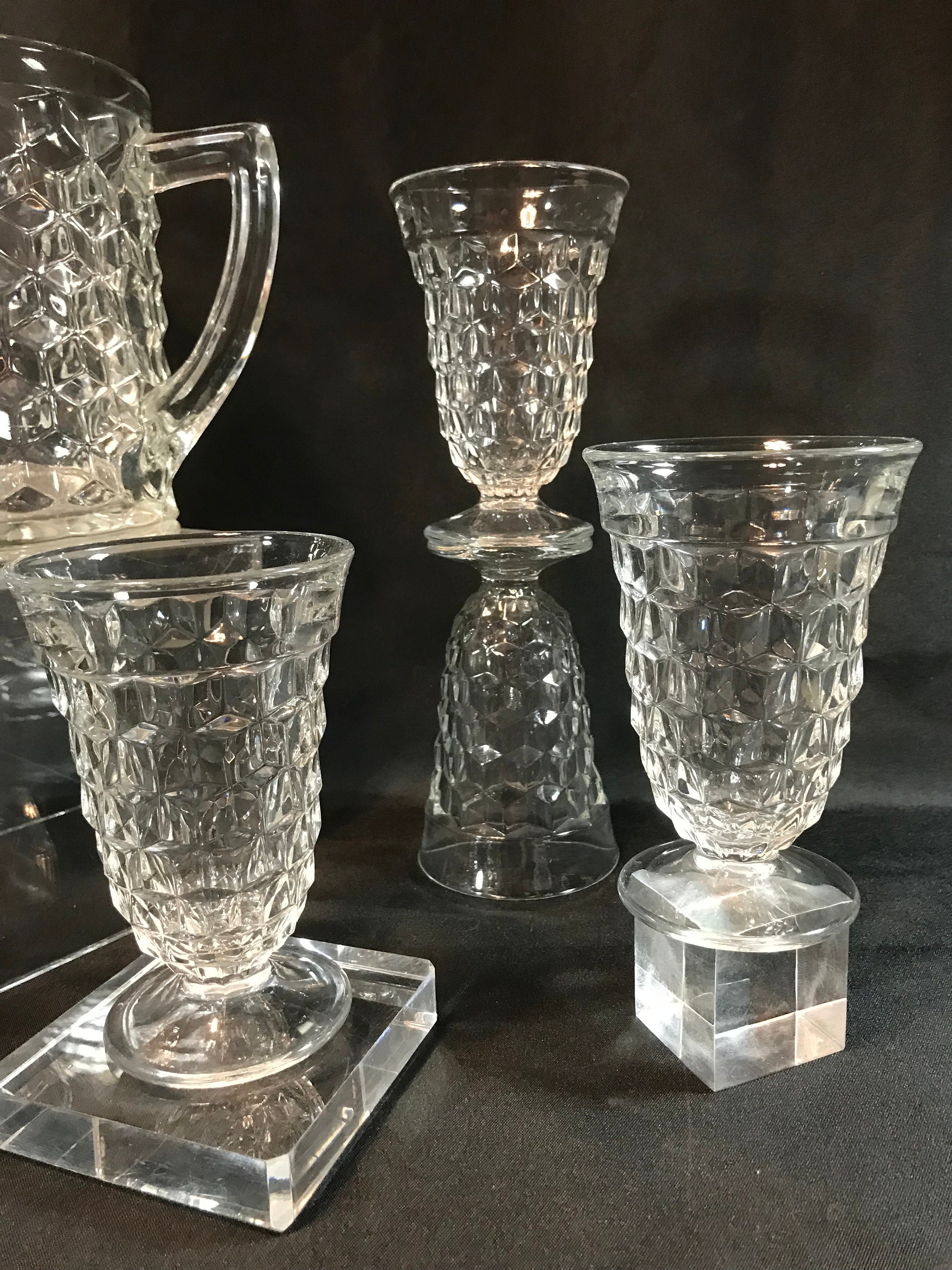 Fostoria American Clear Pitcher and 8 Iced Tea Glasses - Etsy