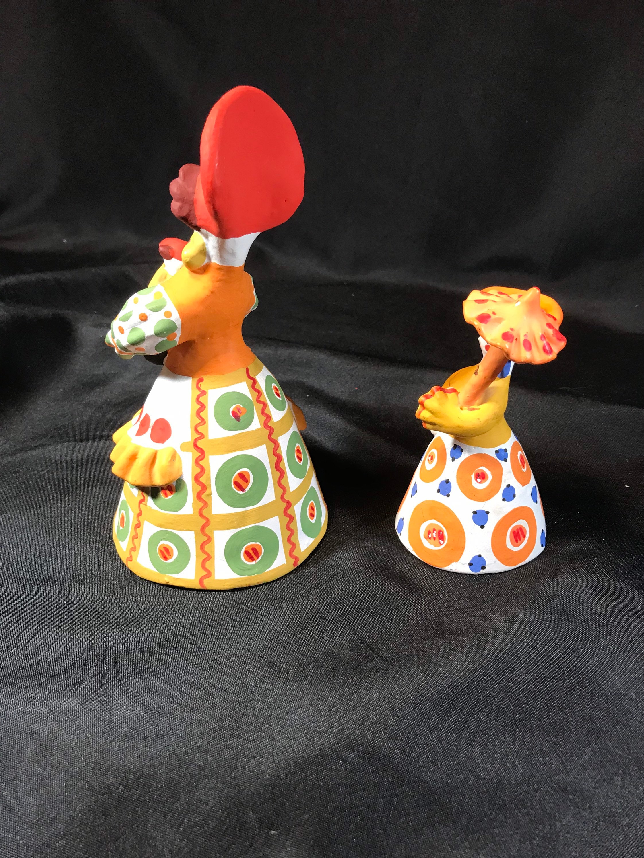 Pair of Russian Folk Dymkovo Clay Folk Art Dolls - Etsy