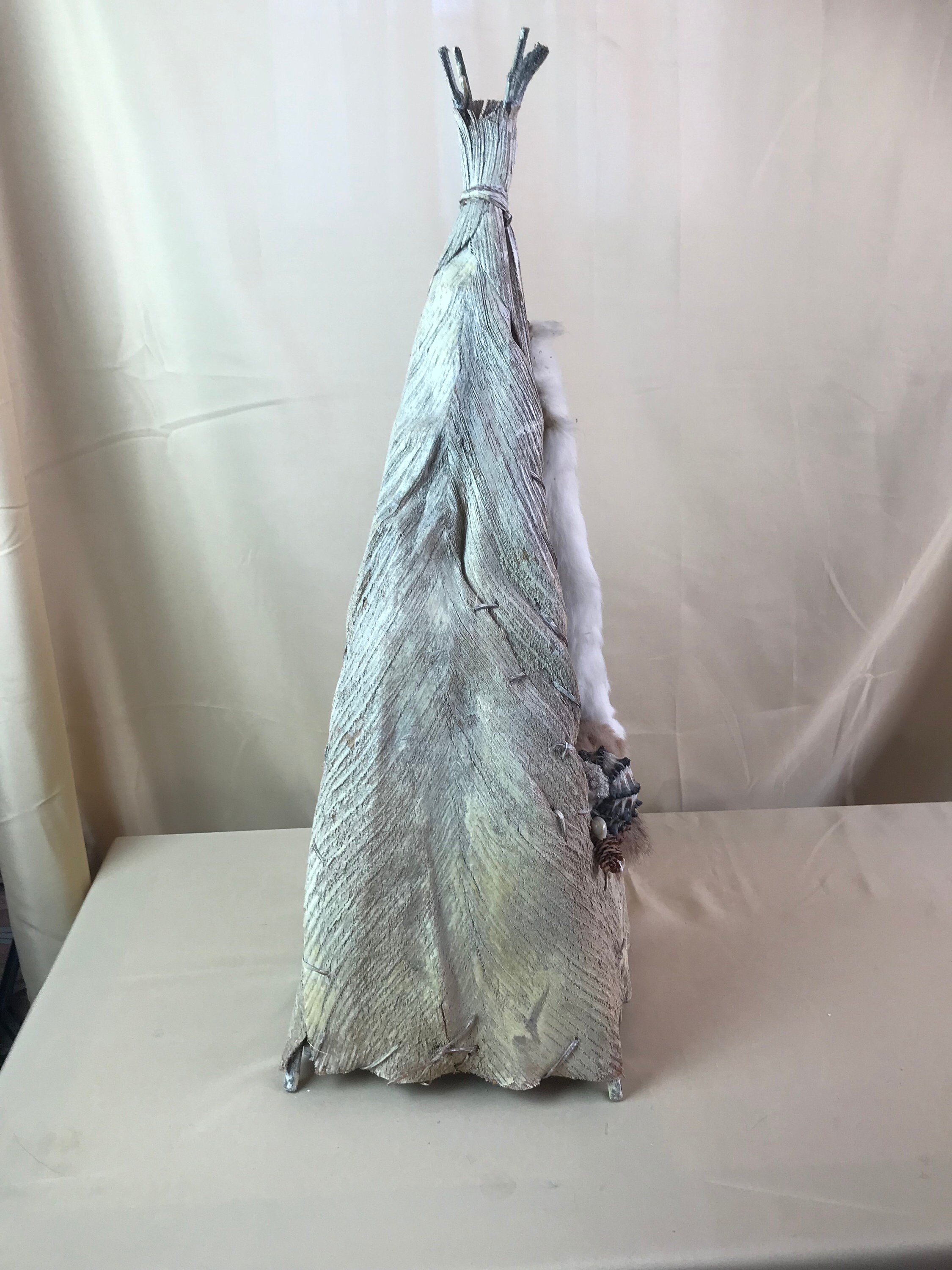 Decorative Native American Tee Pee With Feathers, Beads, Concho ...