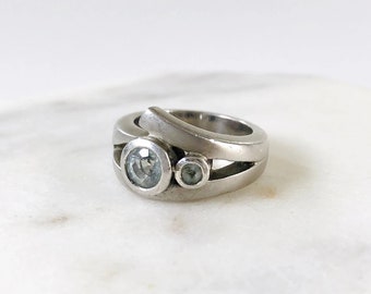 Sterling Silver Bubble Cubic Zirconia Ring Set With Four Different Size ...