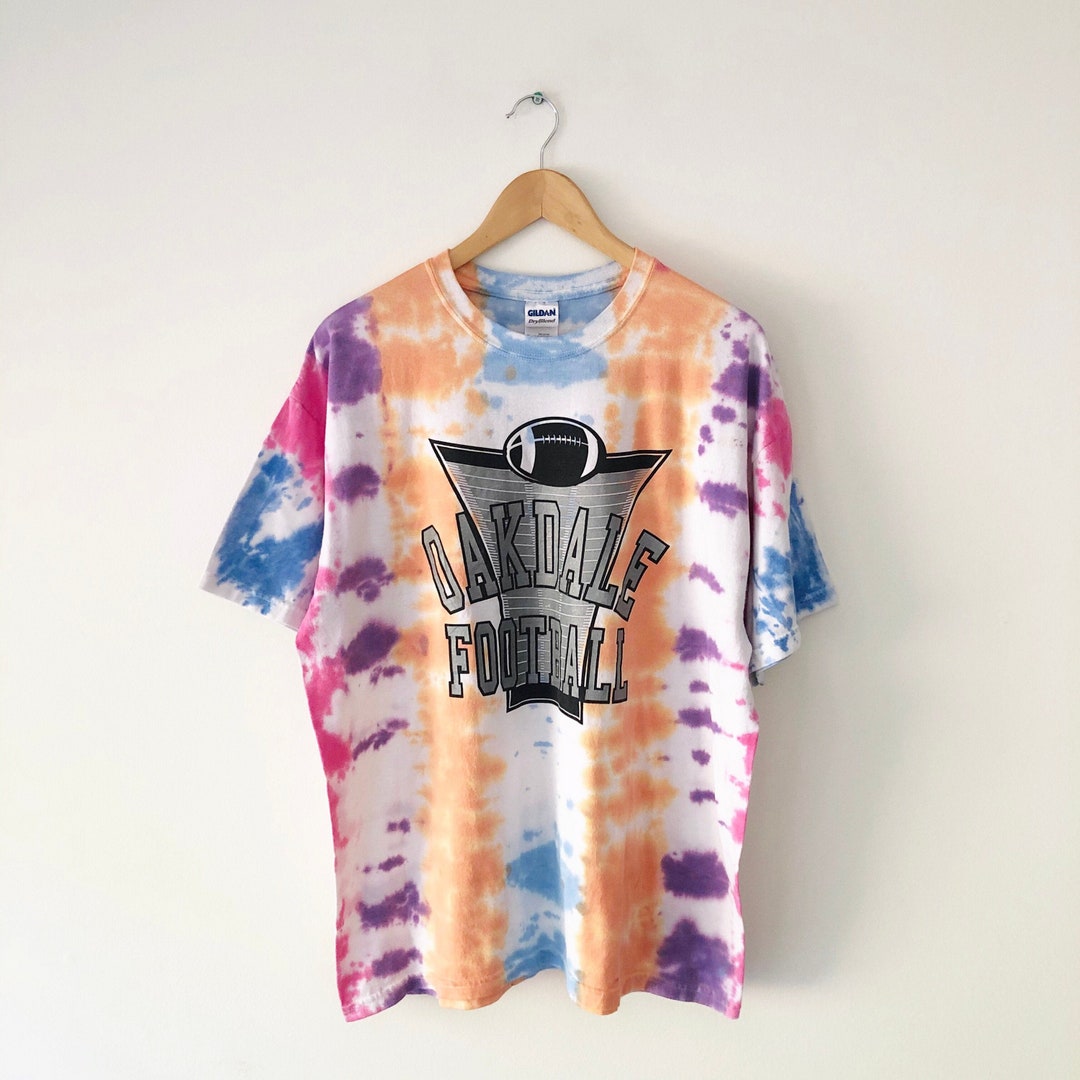 Vintage Football Tie Dye Graphic T-shirt, Size XL - Etsy
