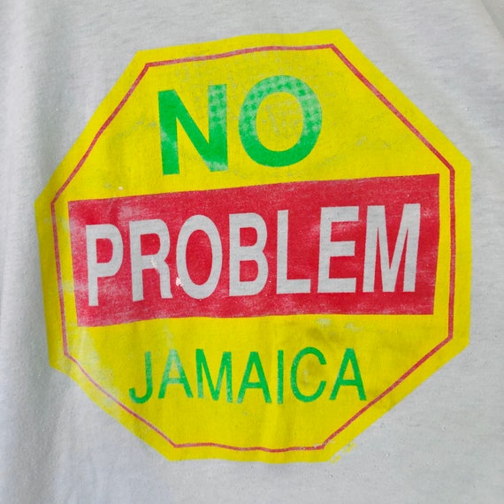 Vintage 80s Light Blue Jamaica No Problem Super Thin … - Gem