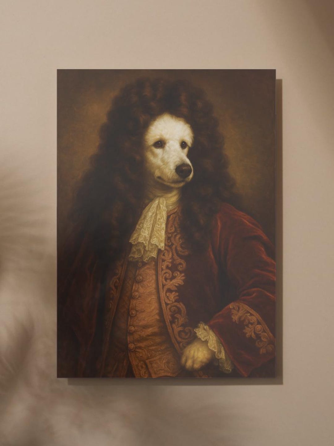 Portrait of a Poodle Dog in Louis XIV Style - Etsy