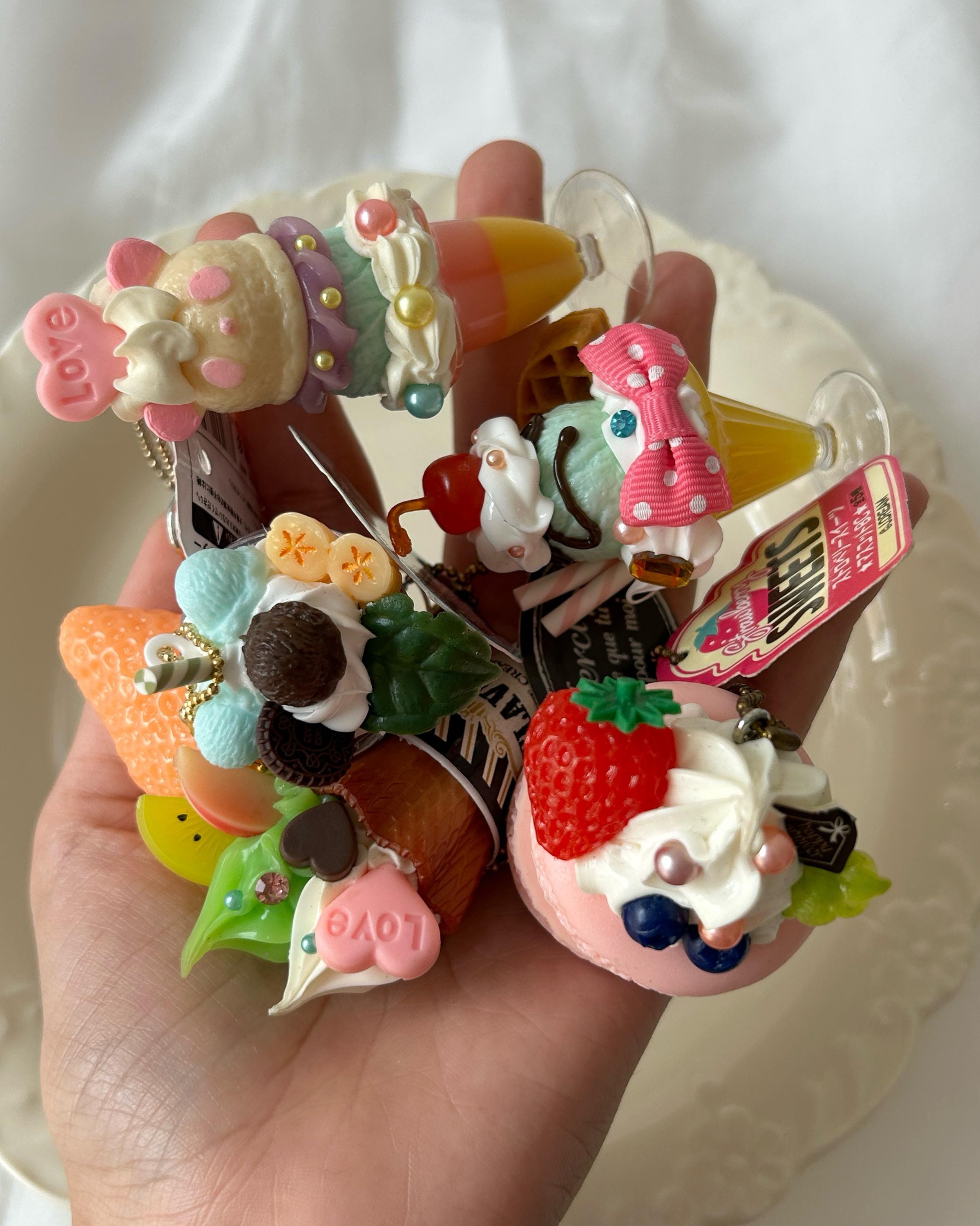 Japanese Decoden Keychain | Early 2000s Style | Y2K Kawaii Dessert ...