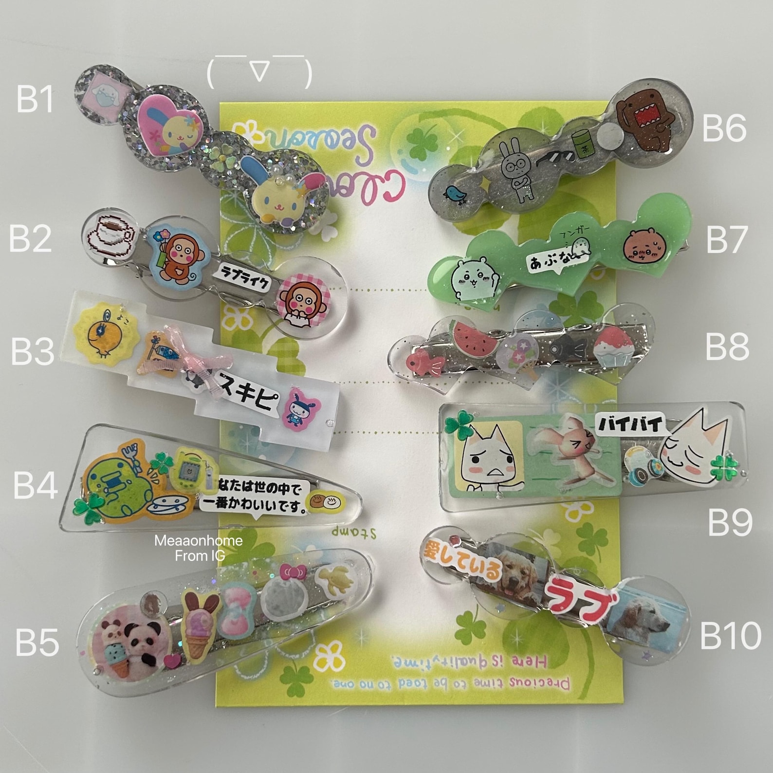 Handmade Kawaii Resin Hair Clips: Cartoon Character Accessories - Etsy
